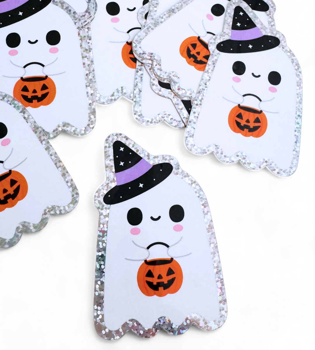 Ghost Glitter Sticker – Em & Sprout