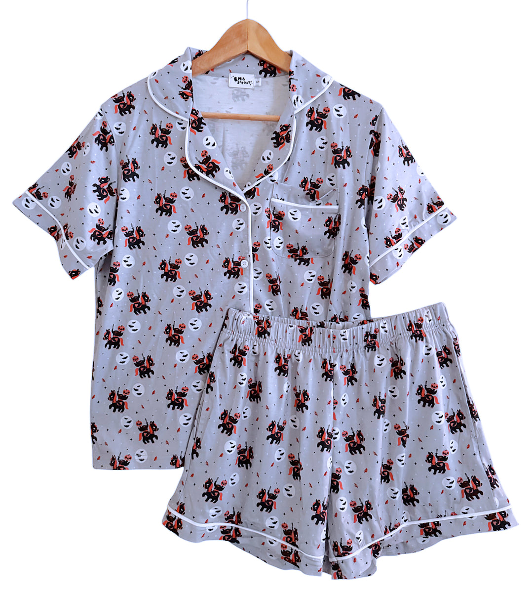 Headless Horseman Button Down Pajamas Shorts and Top Set – Em & Sprout