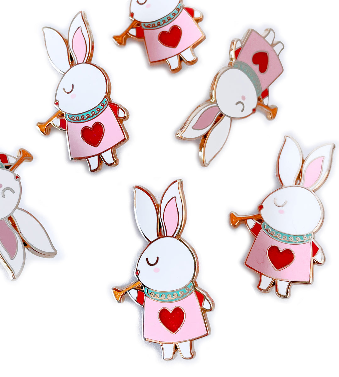 White Rabbit Enamel Pin – Em & Sprout