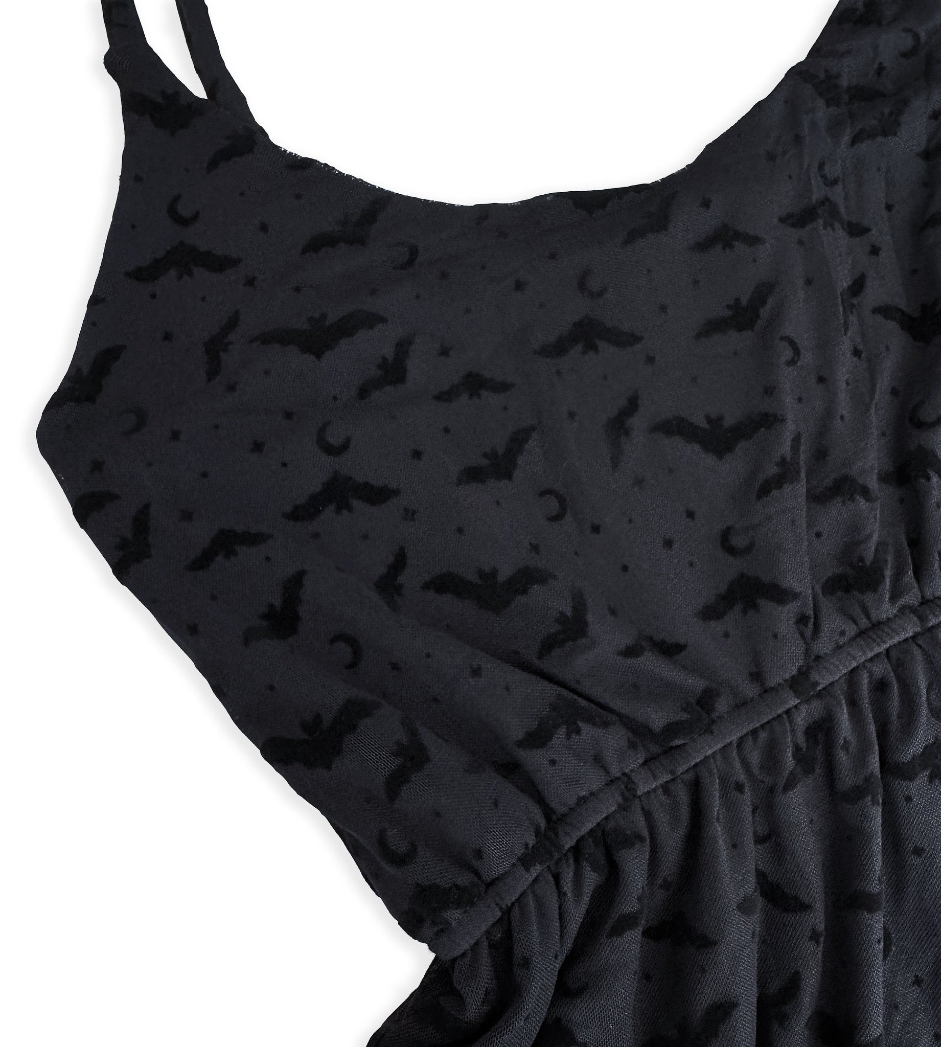 Flocked Bat Mesh Maxi Dress - Available in sizes S to 4X – Em & Sprout