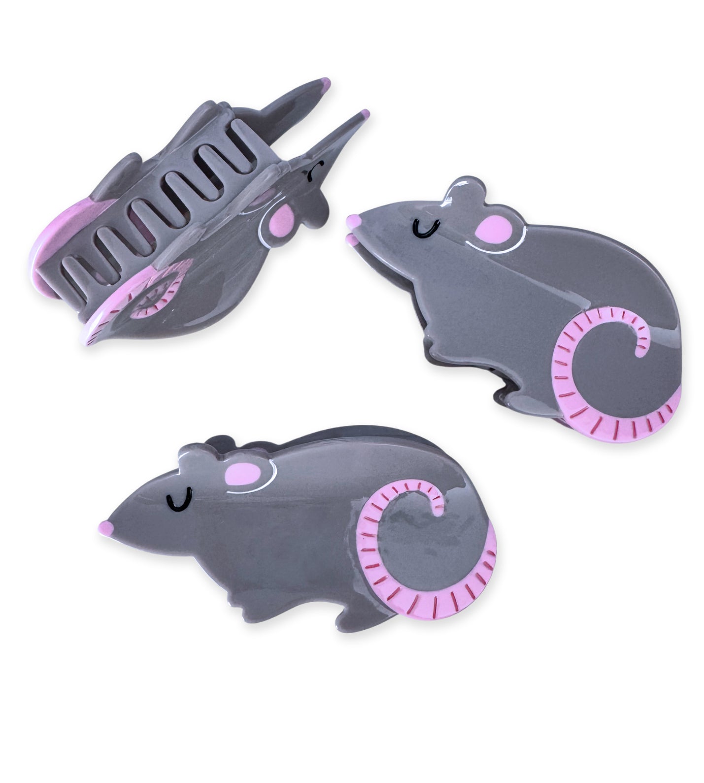 Rat Claw Clip - Gray – Em & Sprout