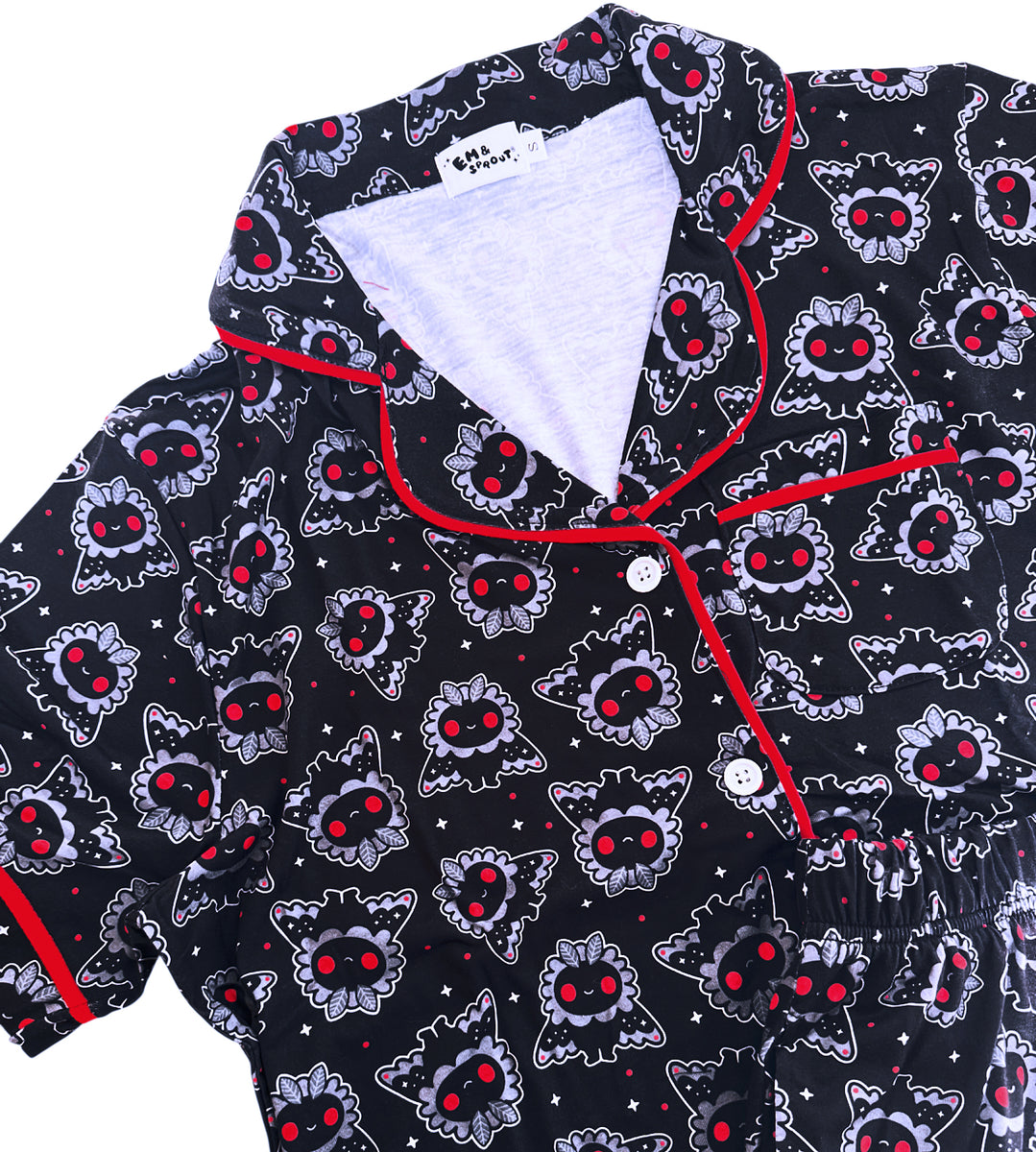 Mothman Button Down Pajamas Shorts and Top Set – Em & Sprout