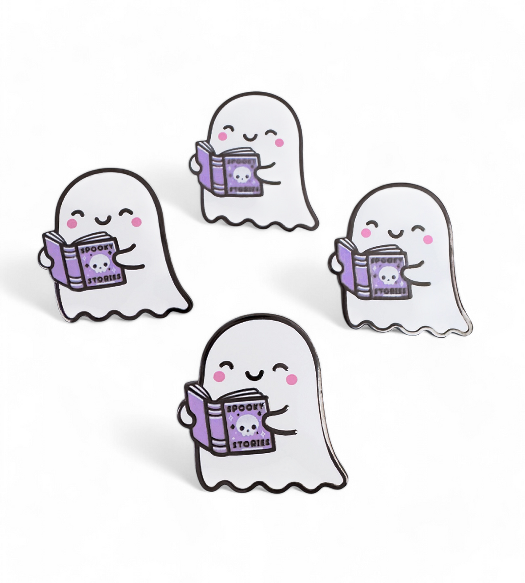 Spooky Stories Ghost Enamel Pin – Em & Sprout