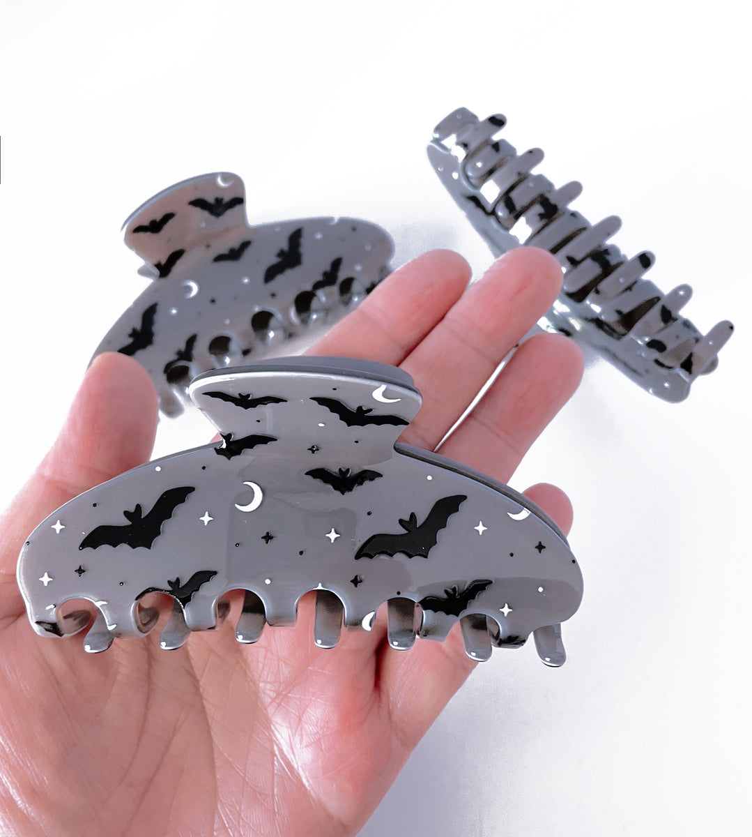Gray Bats Claw Clip Acrylic Jaw Clip – Em & Sprout